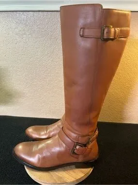 Shoes | Sam Edelman Freda Equestrian Style Tall Boots Cashew Color In ...